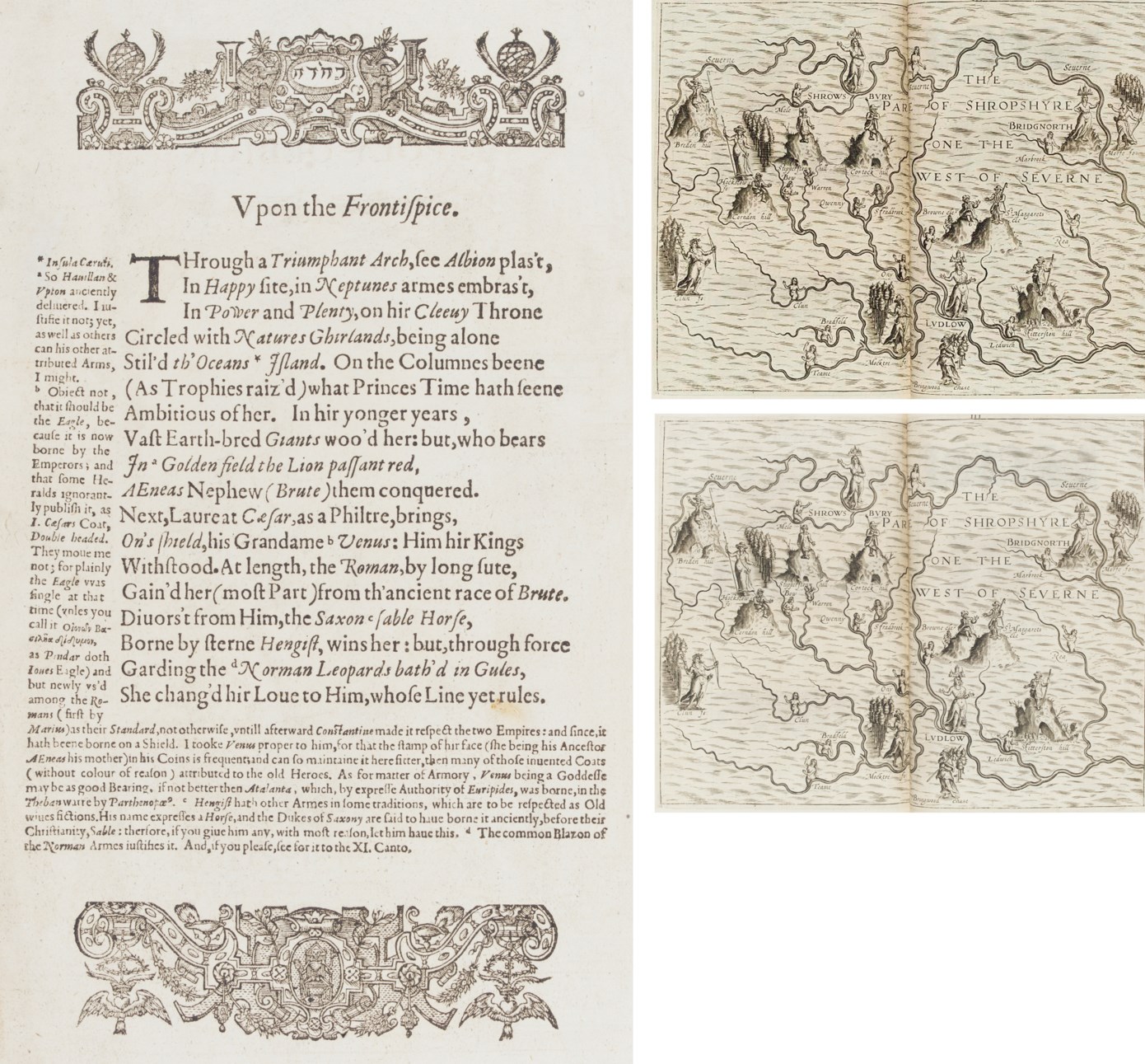 DRAYTON, Michael (1563-1631). Poly-Olbion. London: [by Humphrey Lownes ...